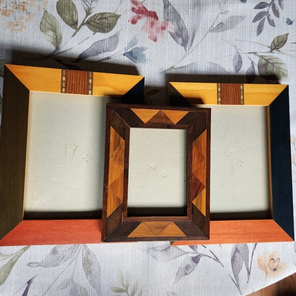 Accents | 3 Inlaid All Wood Frames | Poshmark